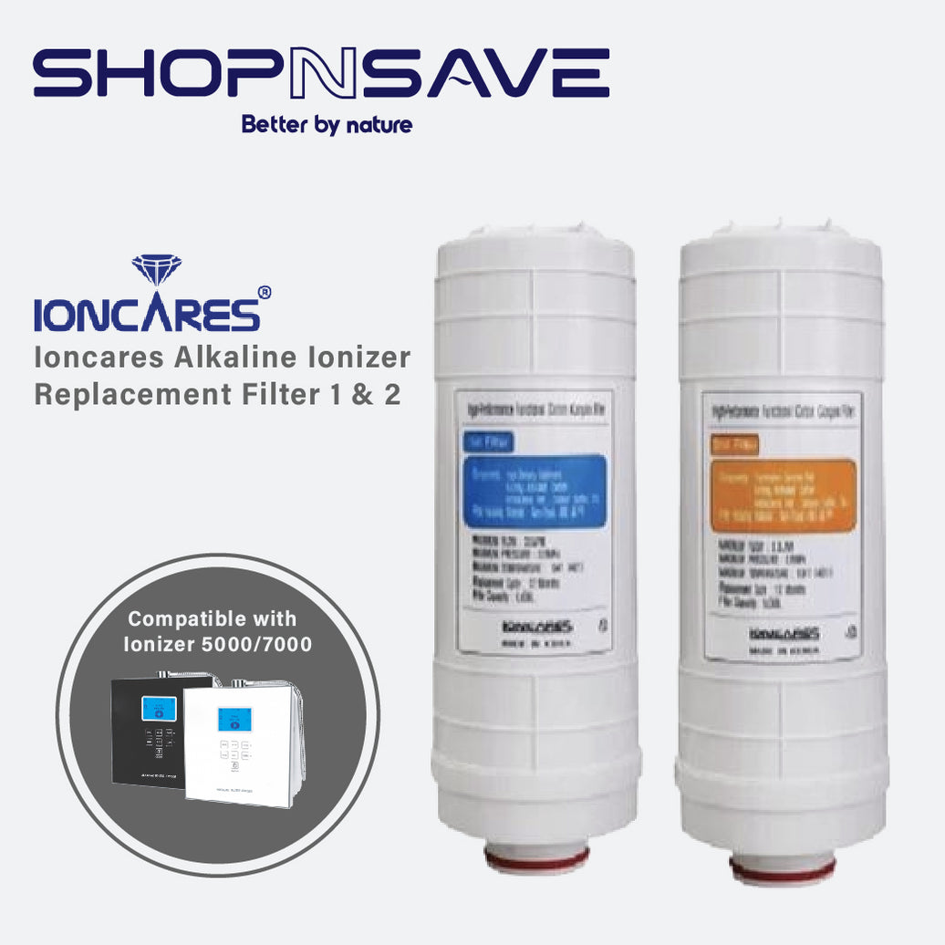 Ioncares Alkaline Water Ionizer Replacement Filter 1 & 2 — SHOPNSAVE ...